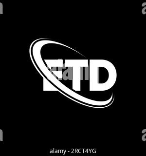 ETD circle letter logo design with circle and ellipse shape. ETD ...