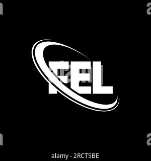 FEL circle letter logo design with circle and ellipse shape. FEL ...