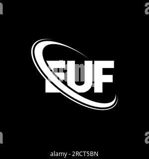 EUF logo. EUF letter. EUF letter logo design. Initials EUF logo linked ...
