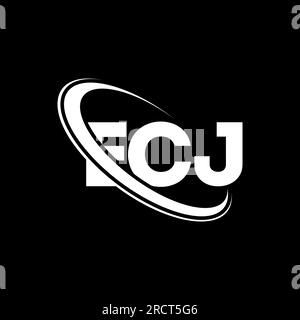 ECJ logo. ECJ letter. ECJ letter logo design. Initials ECJ logo linked ...