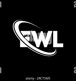 EWL circle letter logo design with circle and ellipse shape. EWL ...