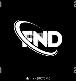 FND circle letter logo design with circle and ellipse shape. FND ...