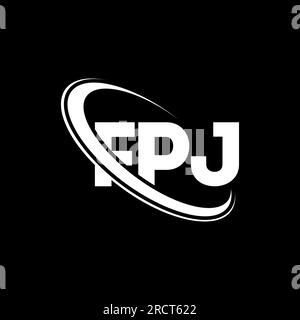 FPJ circle letter logo design with circle and ellipse shape. FPJ ...