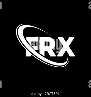 FRX circle letter logo design with circle and ellipse shape. FRX ...