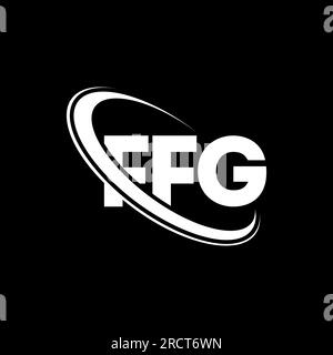 FFG circle letter logo design with circle and ellipse shape. FFG ...