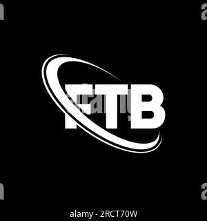FTB circle letter logo design with circle and ellipse shape. FTB ...