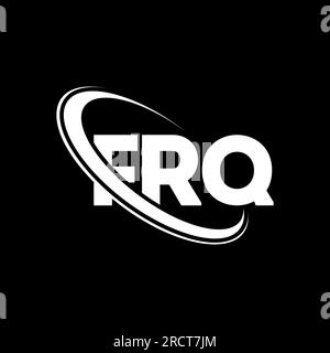 FRQ circle letter logo design with circle and ellipse shape. FRQ ...