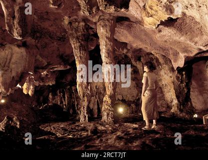 Maya civilization paintings, Loltun Cave, Oxkutzcab, Yucatán Peninsula ...