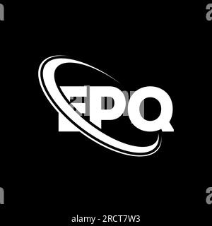 EPQ circle letter logo design with circle and ellipse shape. EPQ ...