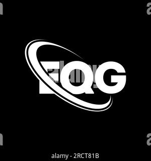 EQG circle letter logo design with circle and ellipse shape. EQG ...