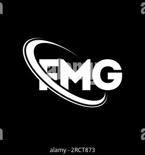 FMG circle letter logo design with circle and ellipse shape. FMG ...