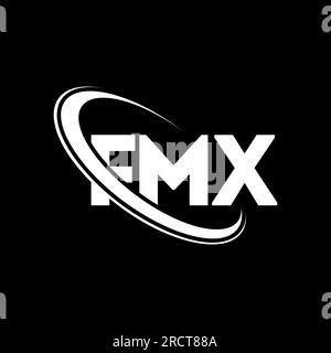 FMX circle letter logo design with circle and ellipse shape. FMX ...