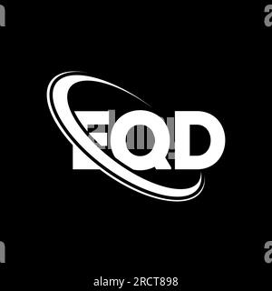 EQD circle letter logo design with circle and ellipse shape. EQD ...