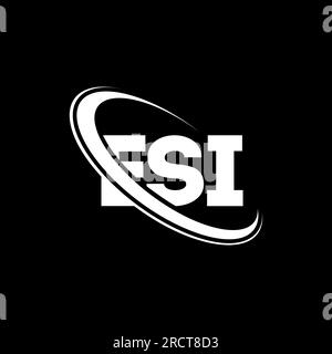 ESI circle letter logo design with circle and ellipse shape. ESI ...