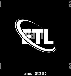 ETL circle letter logo design with circle and ellipse shape. ETL ellipse letters with ...