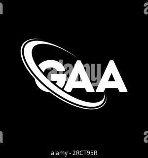 GAA circle letter logo design with circle and ellipse shape. GAA ...
