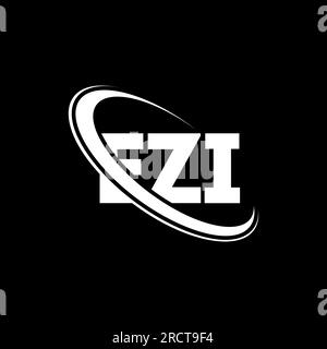 EZI circle letter logo design with circle and ellipse shape. EZI ...