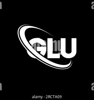 GLU circle letter logo design with circle and ellipse shape. GLU ...