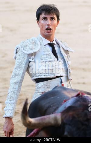the bullfighter Fco. José Espada during the bullfight of Corrida de ...