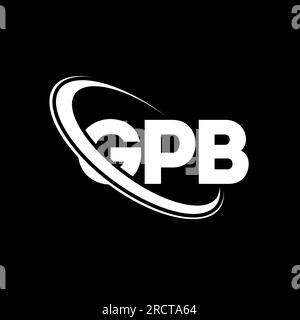 GPB circle letter logo design with circle and ellipse shape. GPB ...