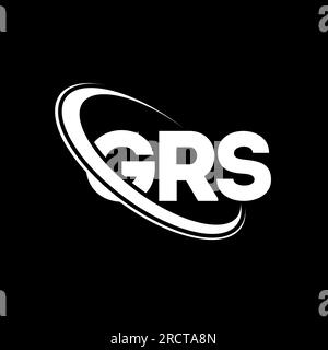 GRS circle letter logo design with circle and ellipse shape. GRS ...
