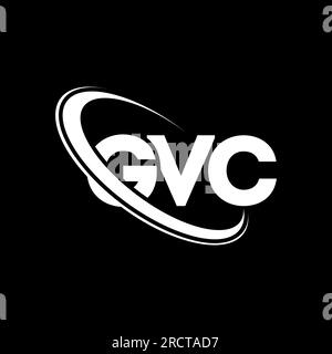 GVC circle letter logo design with circle and ellipse shape. GVC ...