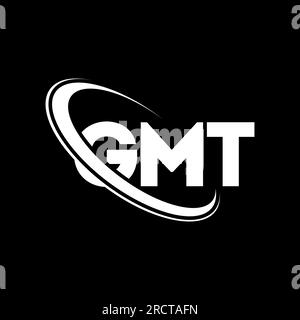 GMT circle letter logo design with circle and ellipse shape. GMT ...