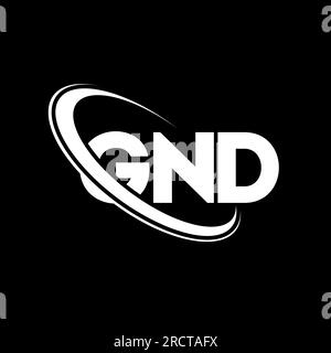 GND logo. GND letter. GND letter logo design. Initials GND logo linked ...