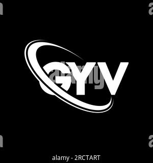 GYV circle letter logo design with circle and ellipse shape. GYV ...