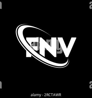FNV circle letter logo design with circle and ellipse shape. FNV ...