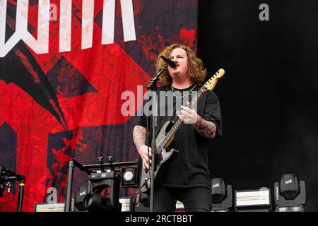 Cody Quistad of Wage War performs at Louder Than Life Festival 2021 at ...