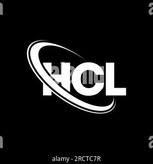 HCL circle letter logo design with circle and ellipse shape. HCL ...