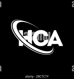 HCA logo. HCA letter. HCA letter logo design. Initials HCA logo linked ...