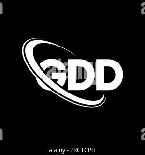GDD circle letter logo design with circle and ellipse shape. GDD ...