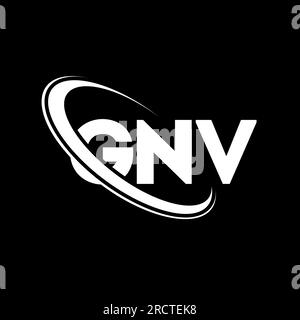 GNV logo. GNV letter. GNV letter logo design. Initials GNV logo linked ...