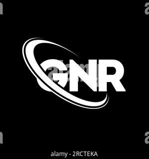 GNR circle letter logo design with circle and ellipse shape. GNR ...