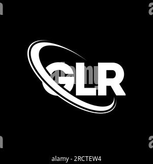 GLR circle letter logo design with circle and ellipse shape. GLR ...