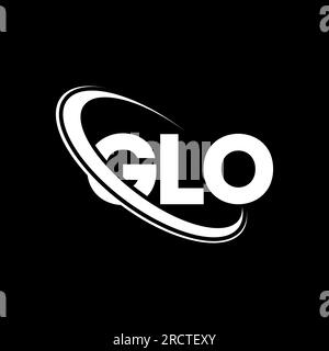 GLO circle letter logo design with circle and ellipse shape. GLO ...