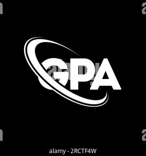 GPA circle letter logo design with circle and ellipse shape. GPA ...