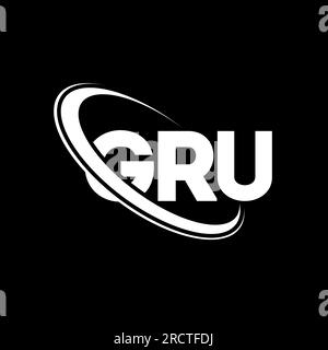 GRU logo. GRU letter. GRU letter logo design. Initials GRU logo linked ...