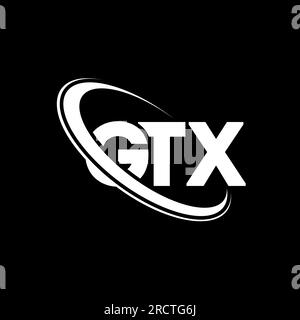 GTX circle letter logo design with circle and ellipse shape. GTX ...