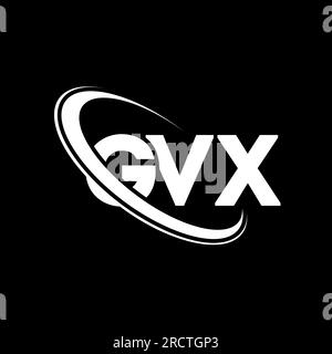 GVX circle letter logo design with circle and ellipse shape. GVX ...