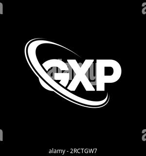 GXP circle letter logo design with circle and ellipse shape. GXP ...