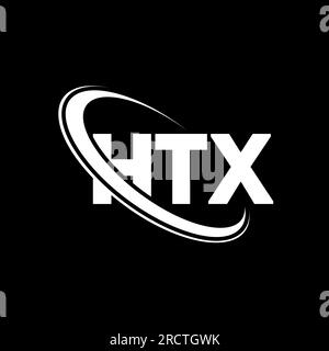 HTX circle letter logo design with circle and ellipse shape. HTX ...