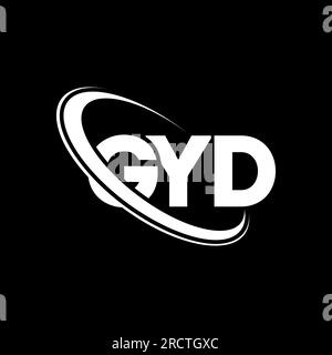 GYD circle letter logo design with circle and ellipse shape. GYD ...