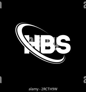 HBS circle letter logo design with circle and ellipse shape. HBS ...