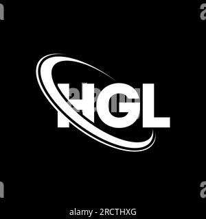 HGL circle letter logo design with circle and ellipse shape. HGL ...