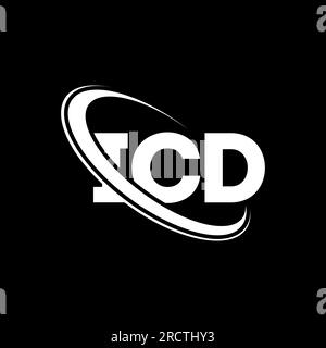 ICD circle letter logo design with circle and ellipse shape. ICD ...