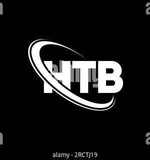 HTB circle letter logo design with circle and ellipse shape. HTB ...