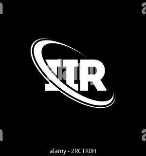 IIR circle letter logo design with circle and ellipse shape. IIR ...